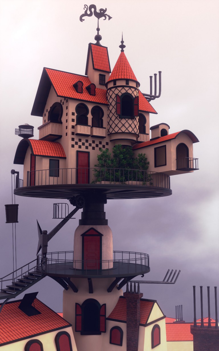 Aerial Rotating House | DEFF00